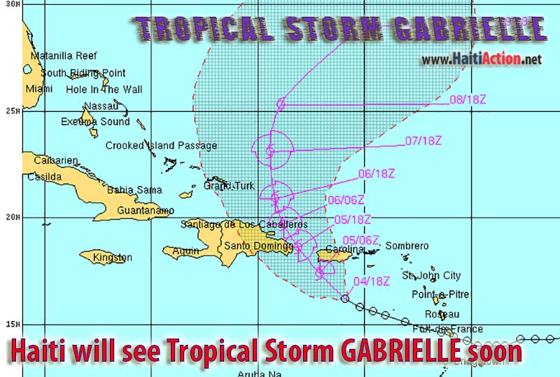 Haiti will see Tropical Storm GABRIELLE soon - September 4, 2013